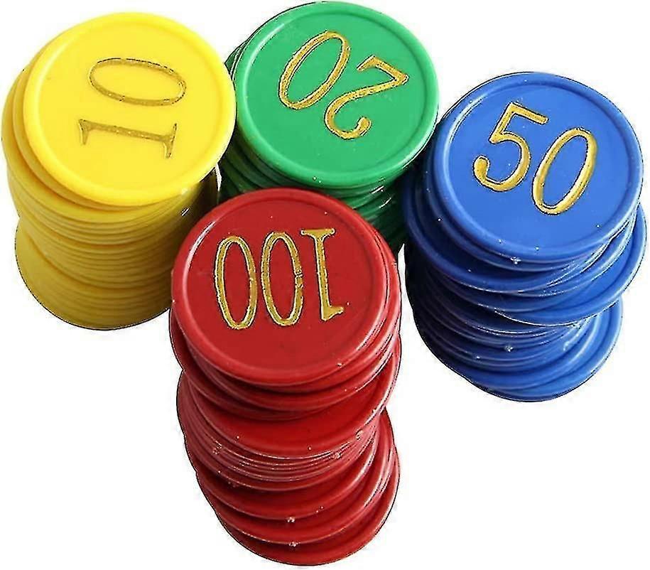 80pcs Plastic Bingo Chip, Number 10/20/50/100 Round Learning Counters 1 ...