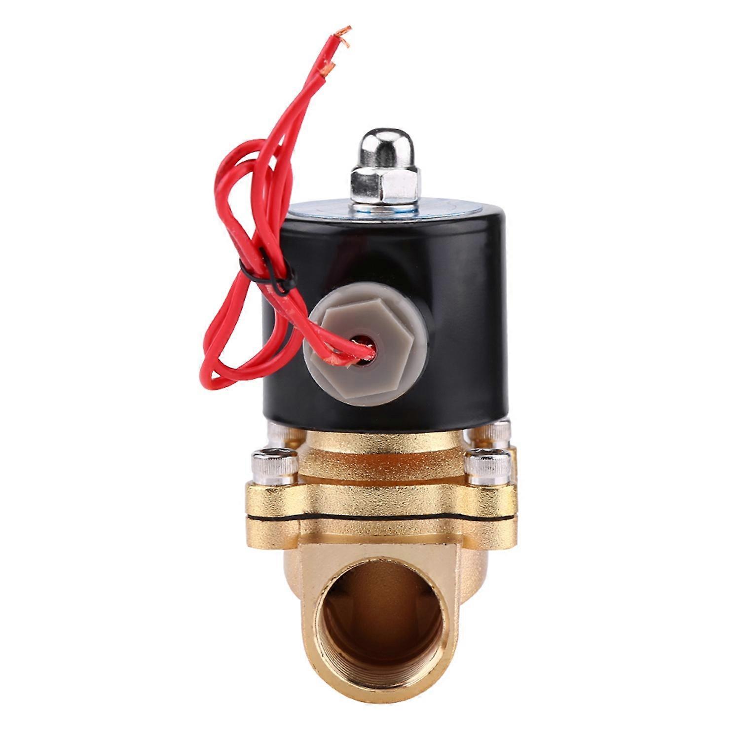 AC 220V 3/4" NC Electric Solenoid Valve Zinc Alloy Body for Water Oil Air Gas | Fruugo UK