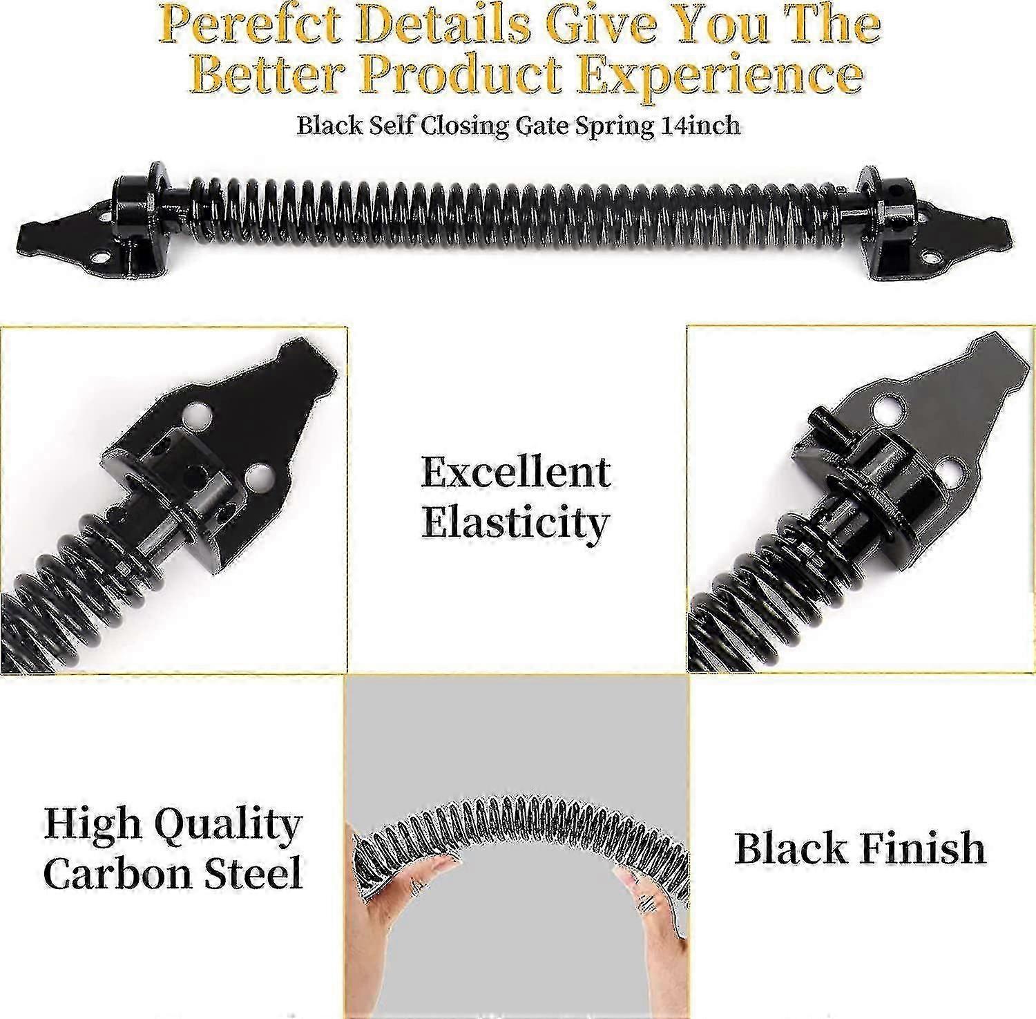 Self Closing Gate Spring Hardware Adjustable Metal Spring Closure ...