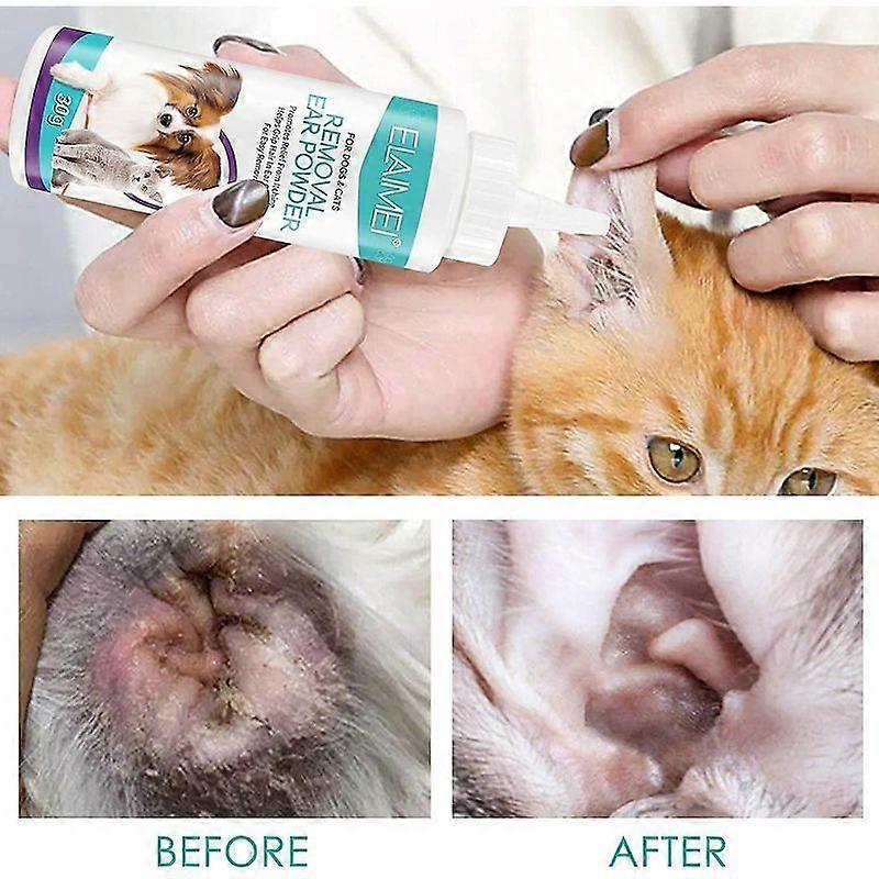 Minglan Dog Ear Infections Treatment - Painless Dog Ear Powder for Hair ...