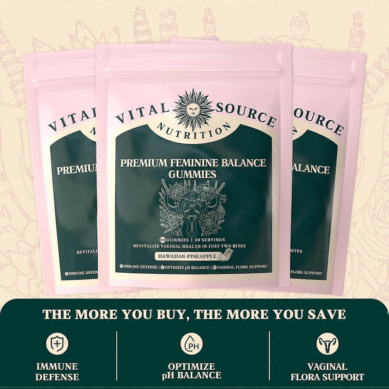 Vital Source Nutrition - Premium Feminine Balance Gummies - for Womens ...