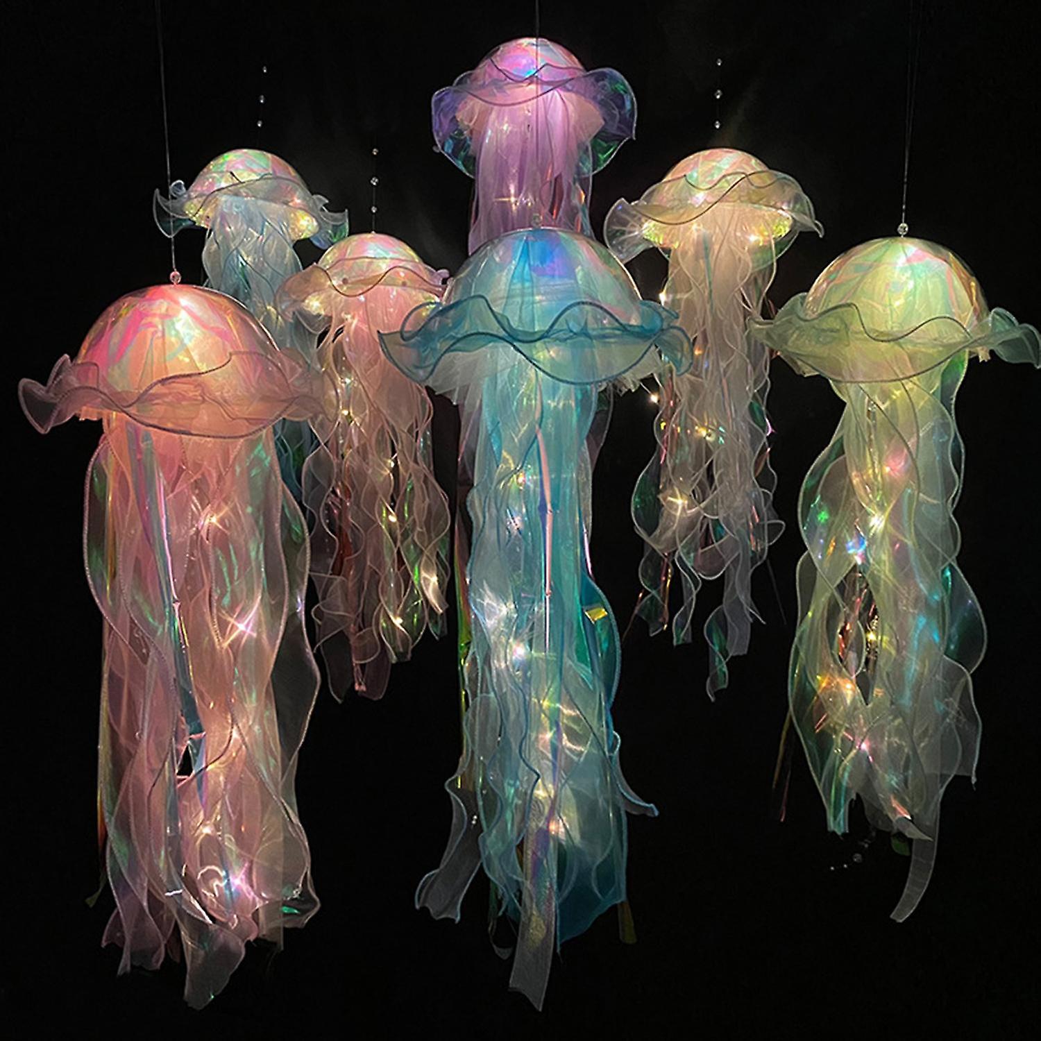 Jellyfish LED Lamp Soft Lighting Sparkling Shape Party Jellyfish ...