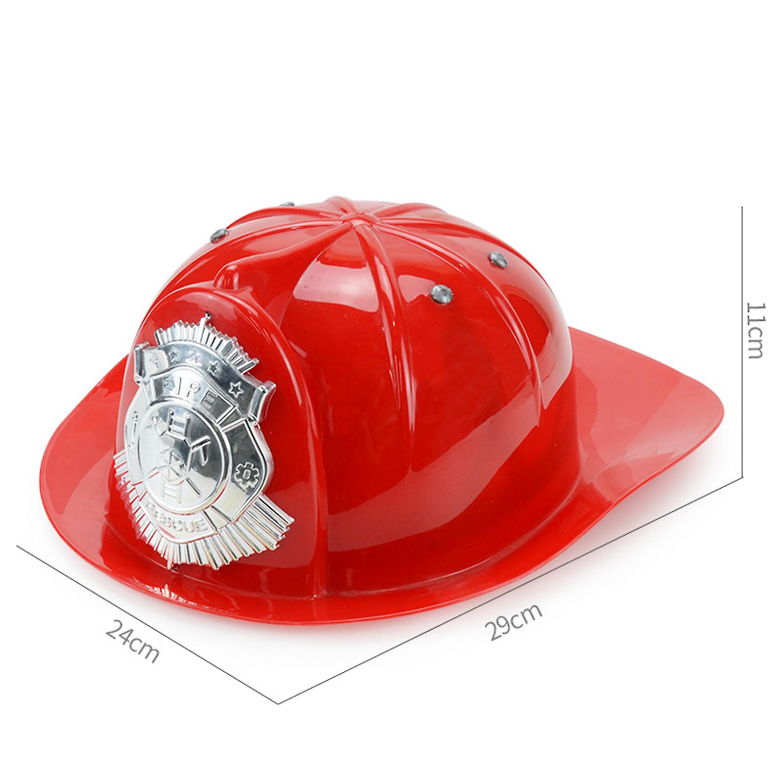 Children's plastic fire hat toy simulation helmet engineering hat play ...