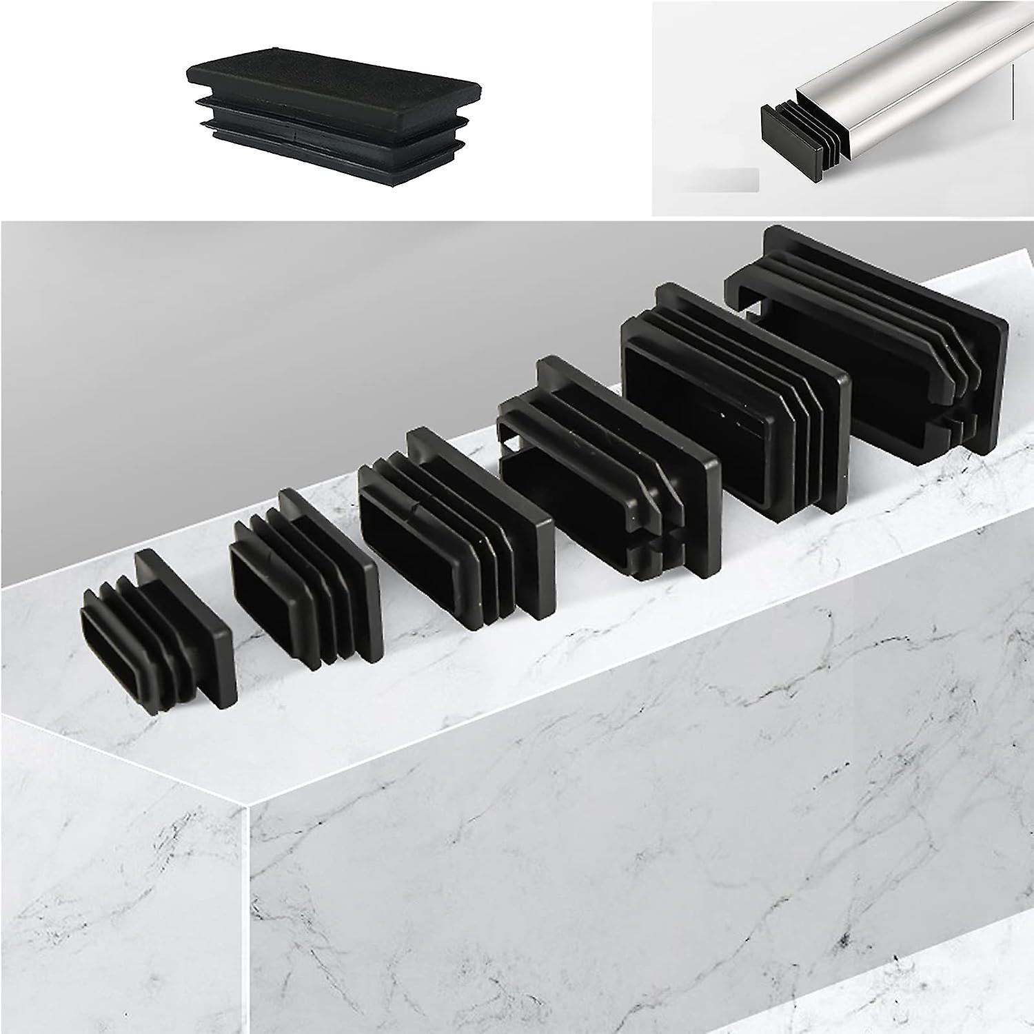 Pack Of 12 Slat Caps For Rectangular Tubes 80 X 40 Mm For Metal Tubes ...