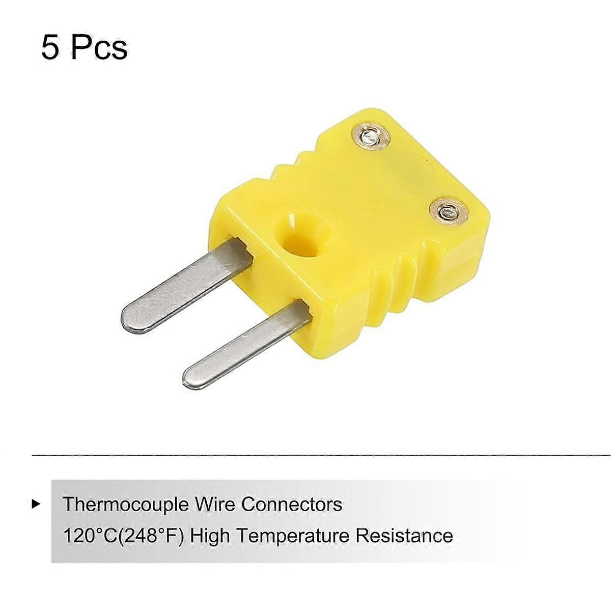 Mini Type K Thermocouple Connector Male Plug Adapter High Temperature ...