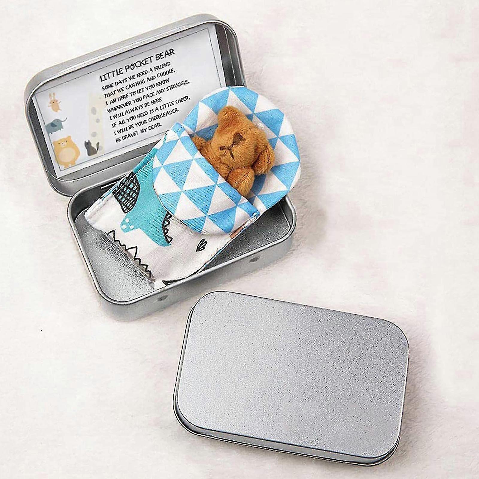 Little Pocket Bear Tin Comfortable Tiny Bear Toys Small In Box Little ...