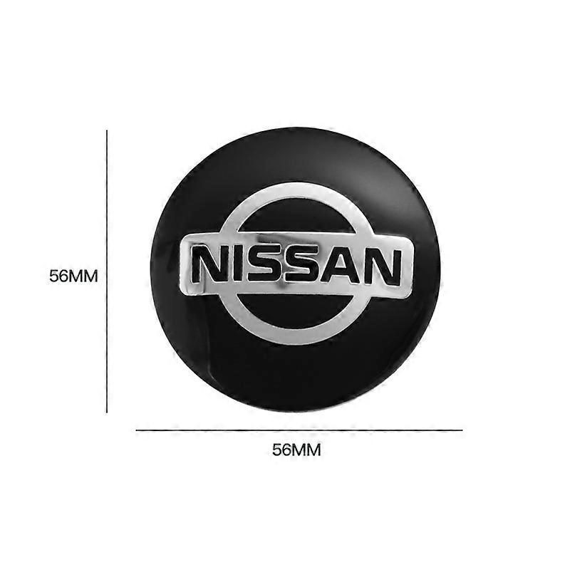 4Pcs Car Wheel Hub Center Cap Metal Emblem Stickers For Nissan Qashqai ...