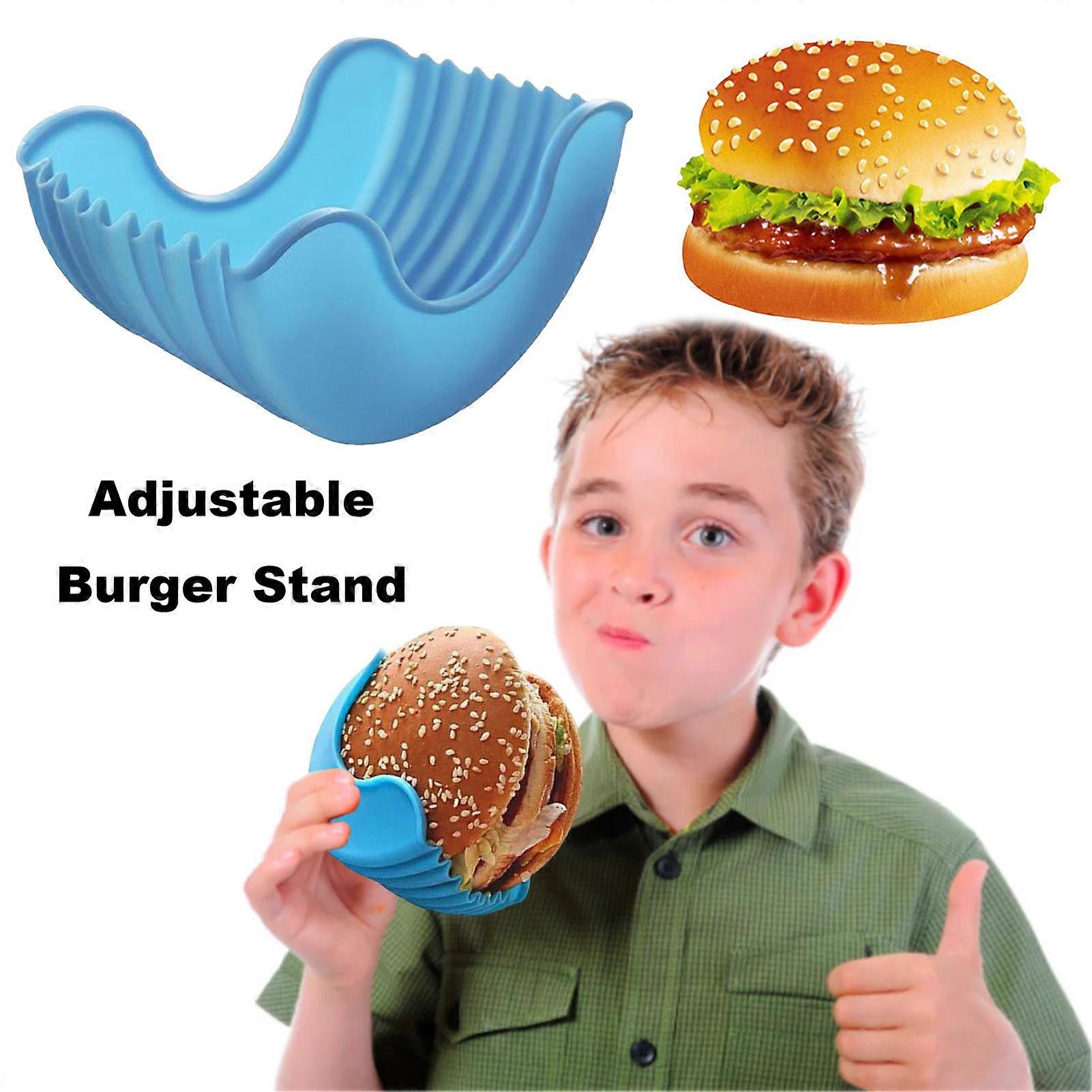 1/4Pcs Silicone Rack Retractable Burger Fixed Box Touch-Free Burger ...