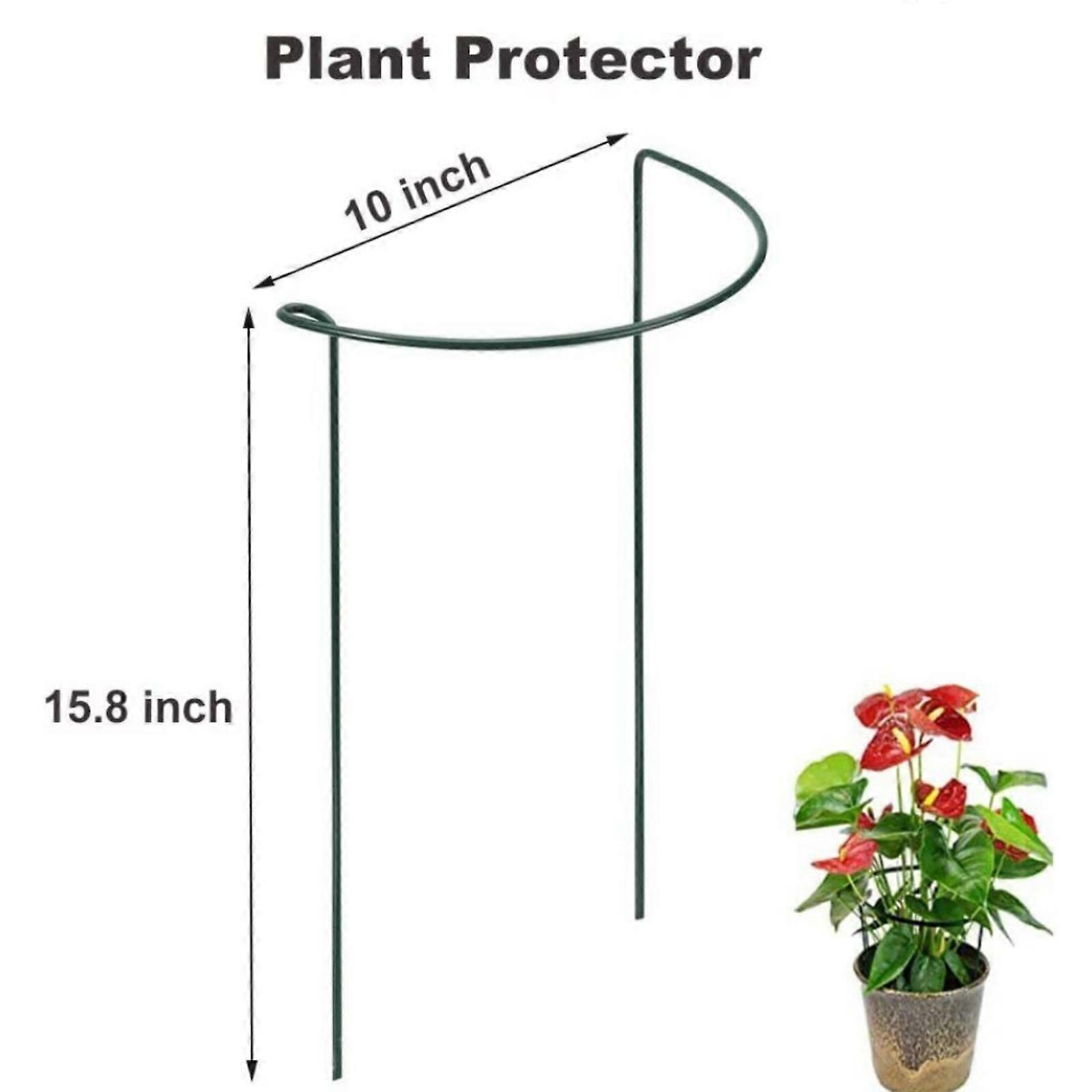 6x Round Metal Plant Support Stakes for Peony Hydrangea Strong Stakes ...