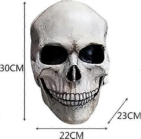 Full Head Skull Mask Helmet with Movable Jaw 3D Creepy Full Head Skull ...