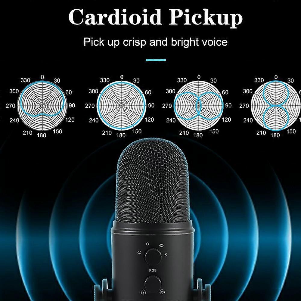 SM-20 Professional Noise Reduction Desktop Microphone USB Condenser Mic ...