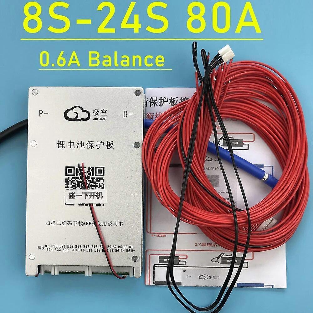 JK Smart Active Balancer BMS 8S-24S Batterie Lithium Carte de Protection 60A 80A Batteries Li ...