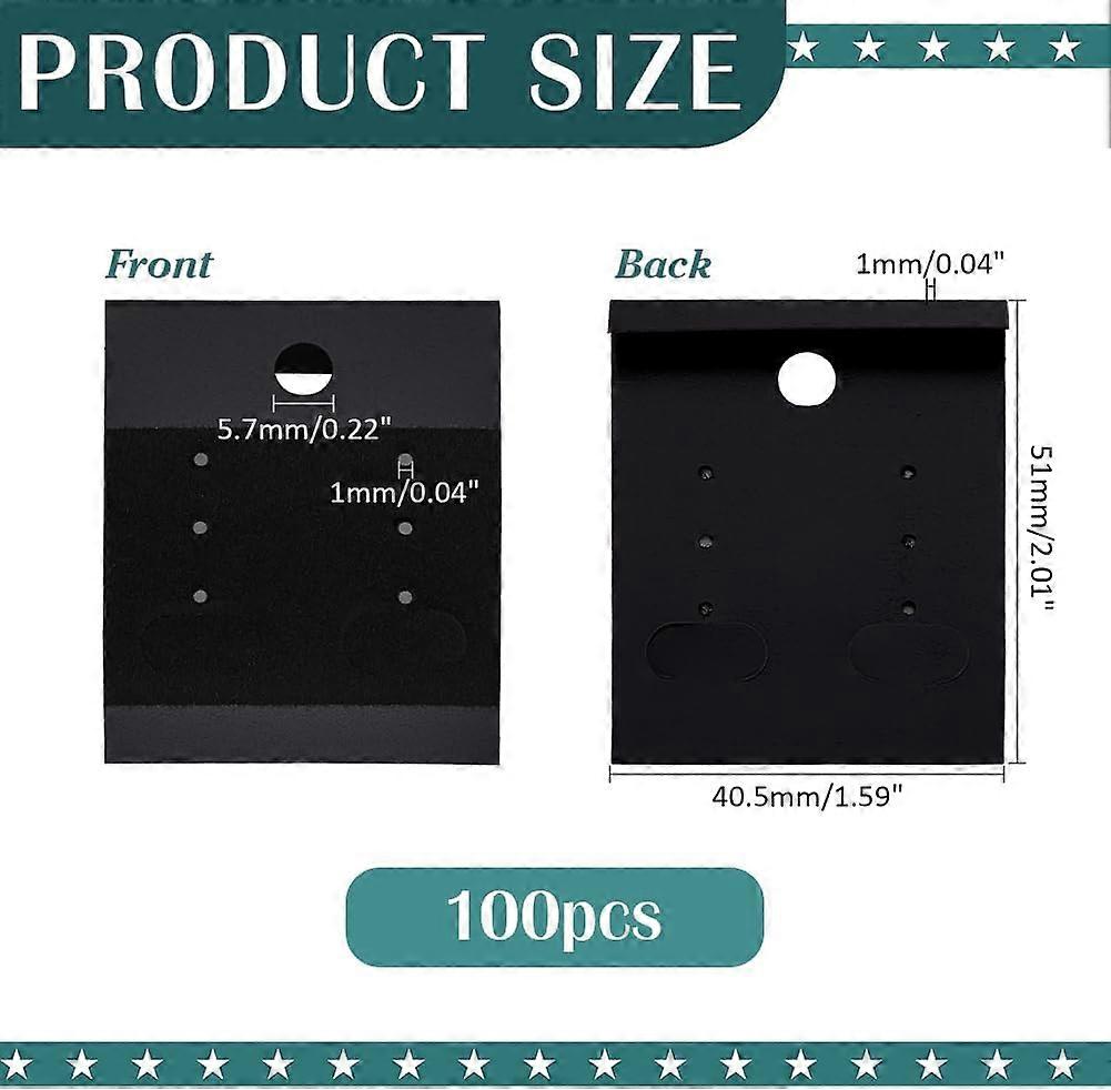 100pcs Velvet Earring Display Card Black Earring Jewelry Display ...