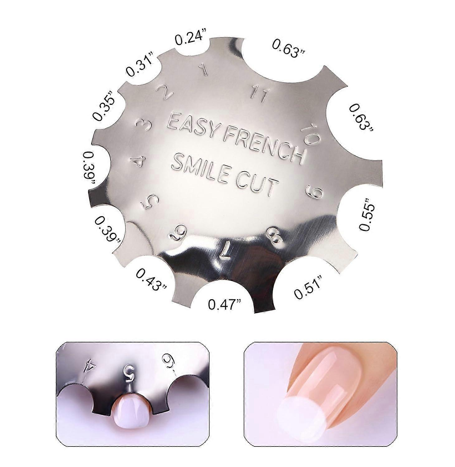 3pcs Easy French Smile Line Gel Cutter Tool Staniless Steel C-Shape ...