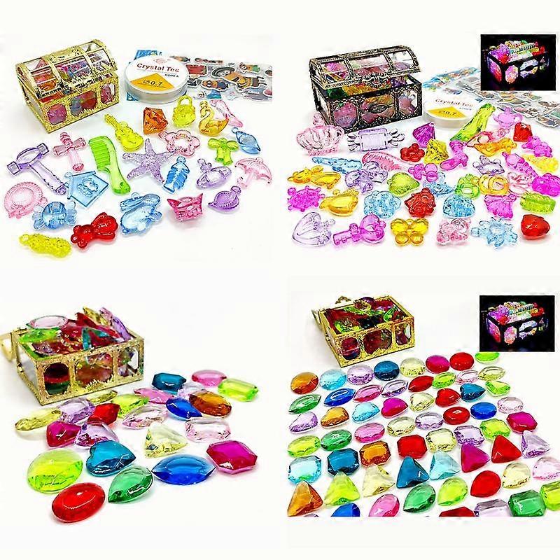 Plastic Gems Treasure Box Captain Pirate Party Pirate TreasureChest ...