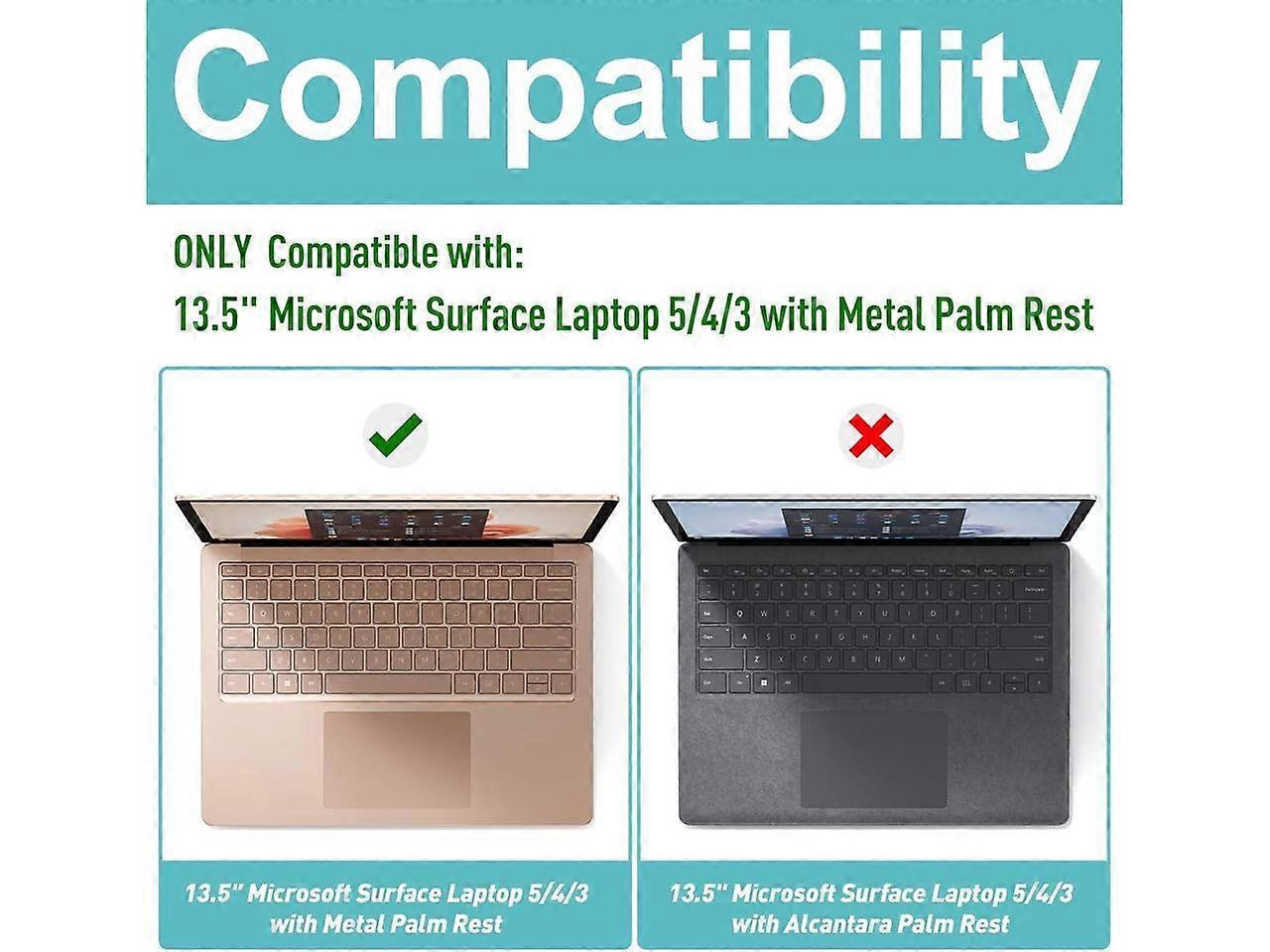 Case for Microsoft Surface Laptop 5/4/3 13.5 inch with Metal Palm Rest ...