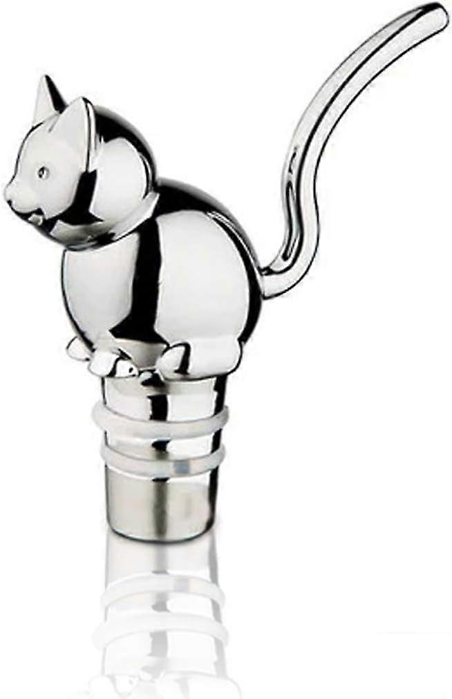 Funny Stainless Steel Wine Stoppers, Reusable Cat Wine Bottle Stoppers ...