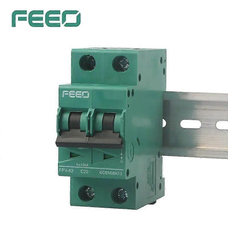 FEEO 2P DC Solar Circuit Breaker 550V 800V For PV Solar system 6A 10A ...
