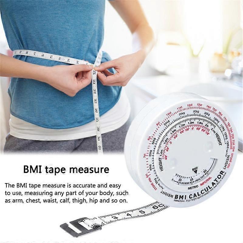 BMI Tape Measure Body Fat Measuring 150cm Retractable Waist Calculator ...