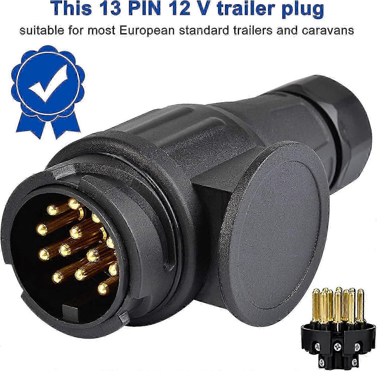 7 Pin To 13 Pin Trailer Plug Adapter, 12V 7 Pin To 13 Pin Trailer ...