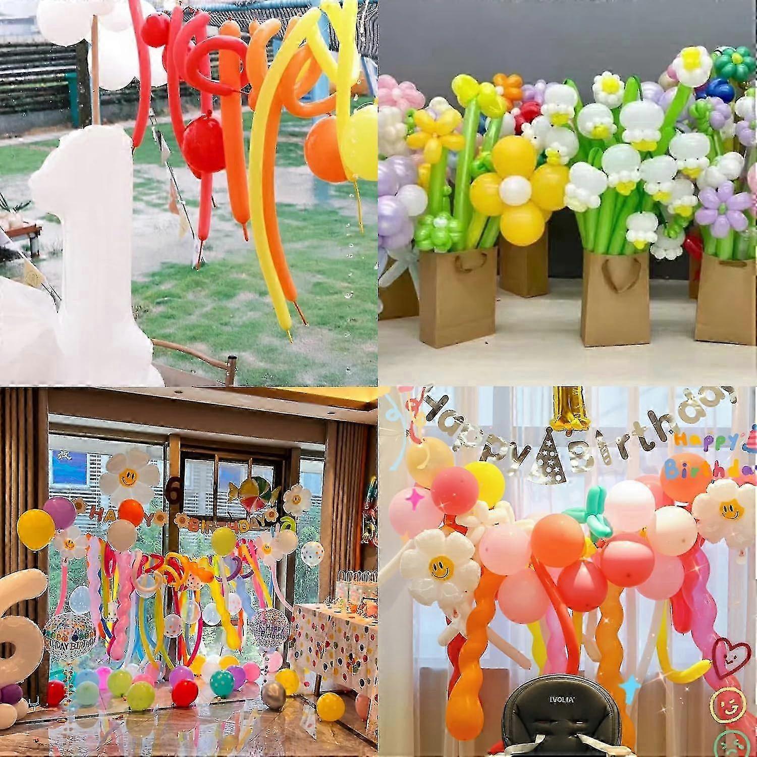 100PCS 260q Long Skinny Balloons Rainbow Twisting Animal Balloons ...