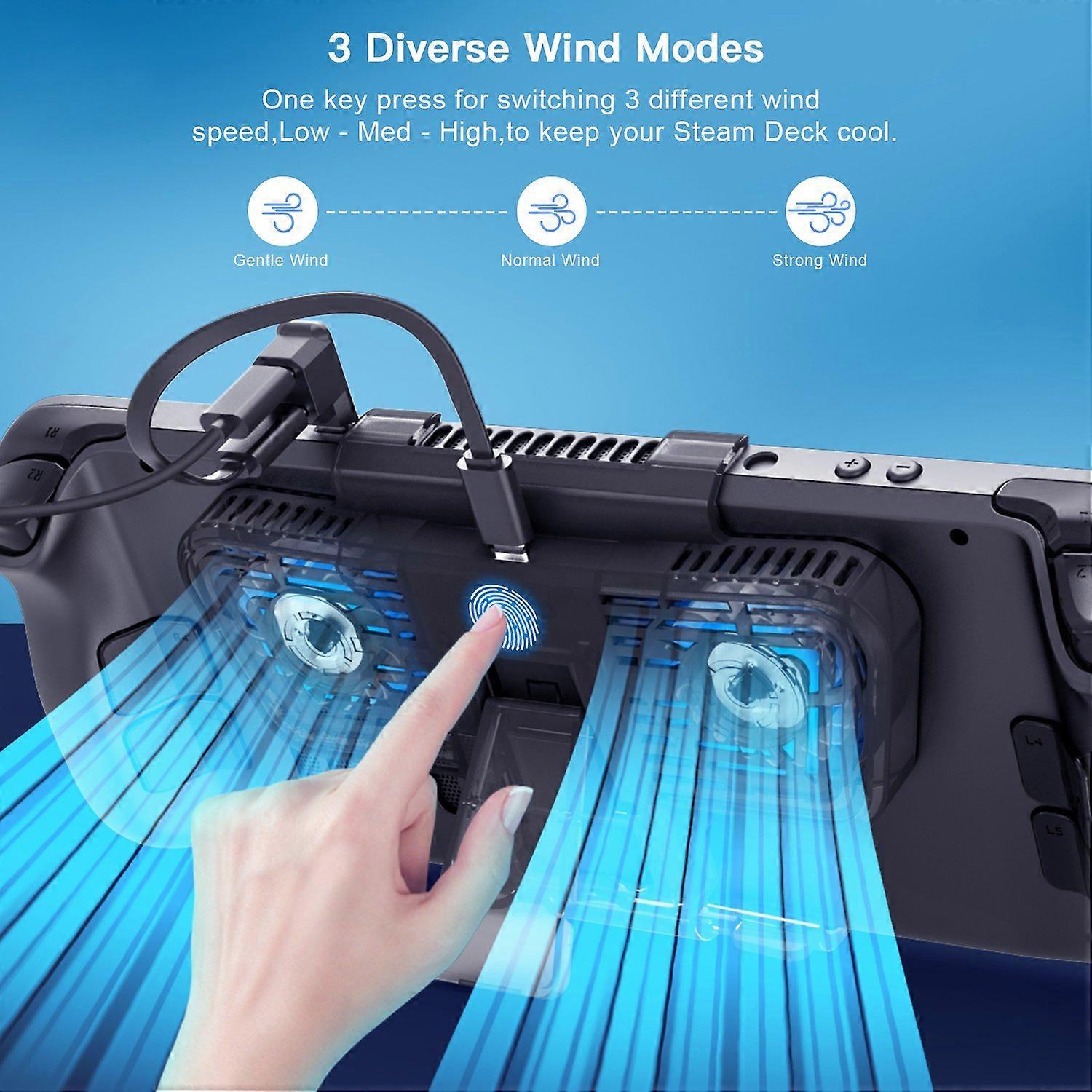 JYS JYS-SD006 For Steam Deck Nintendo Switch OLED Cooling Fan Dual Type ...