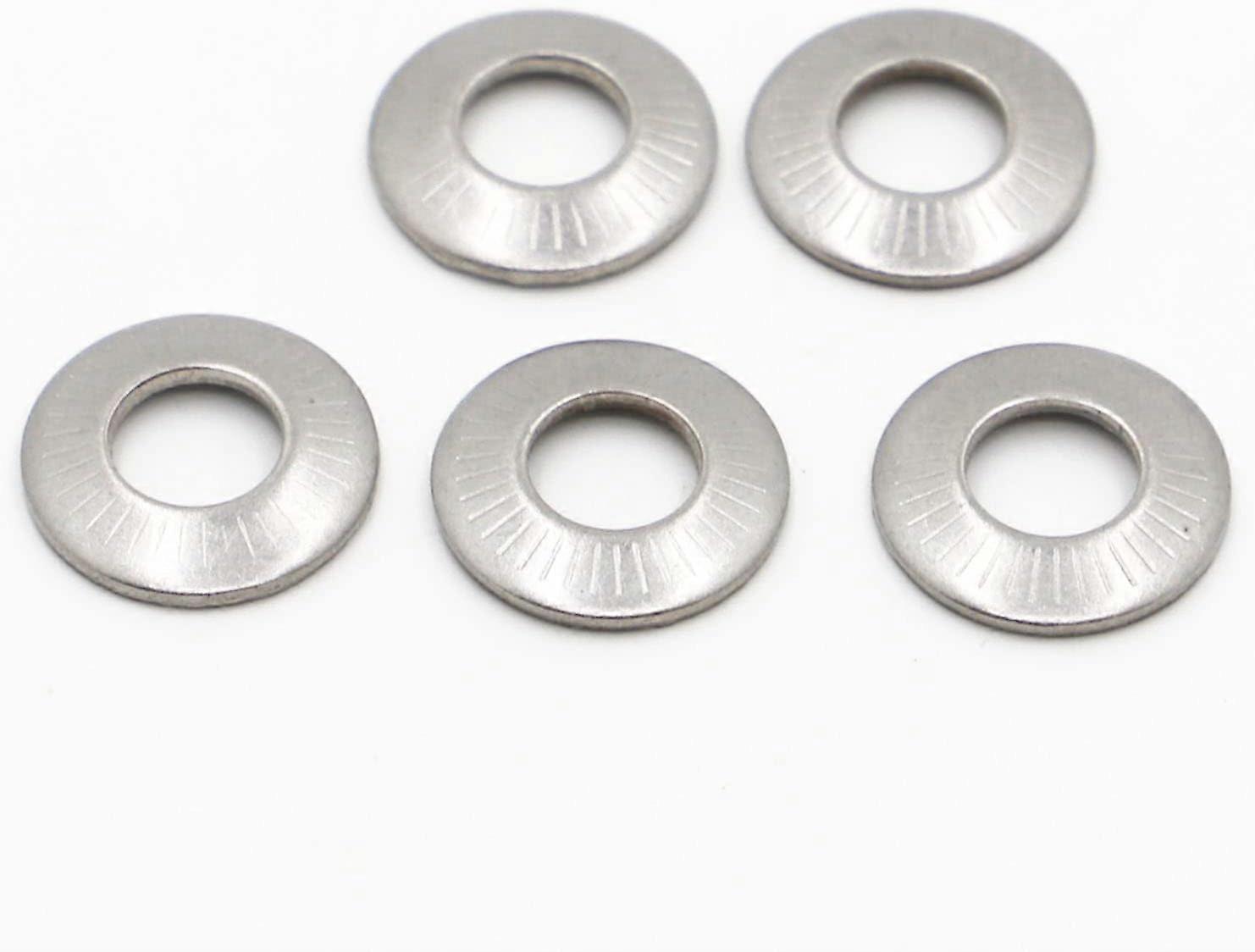 M3 M4 M5 M6 M8 M10 M12 M16 A2 304 Stainless Steel Disc Spring Serrated Lock Washer Conical ...