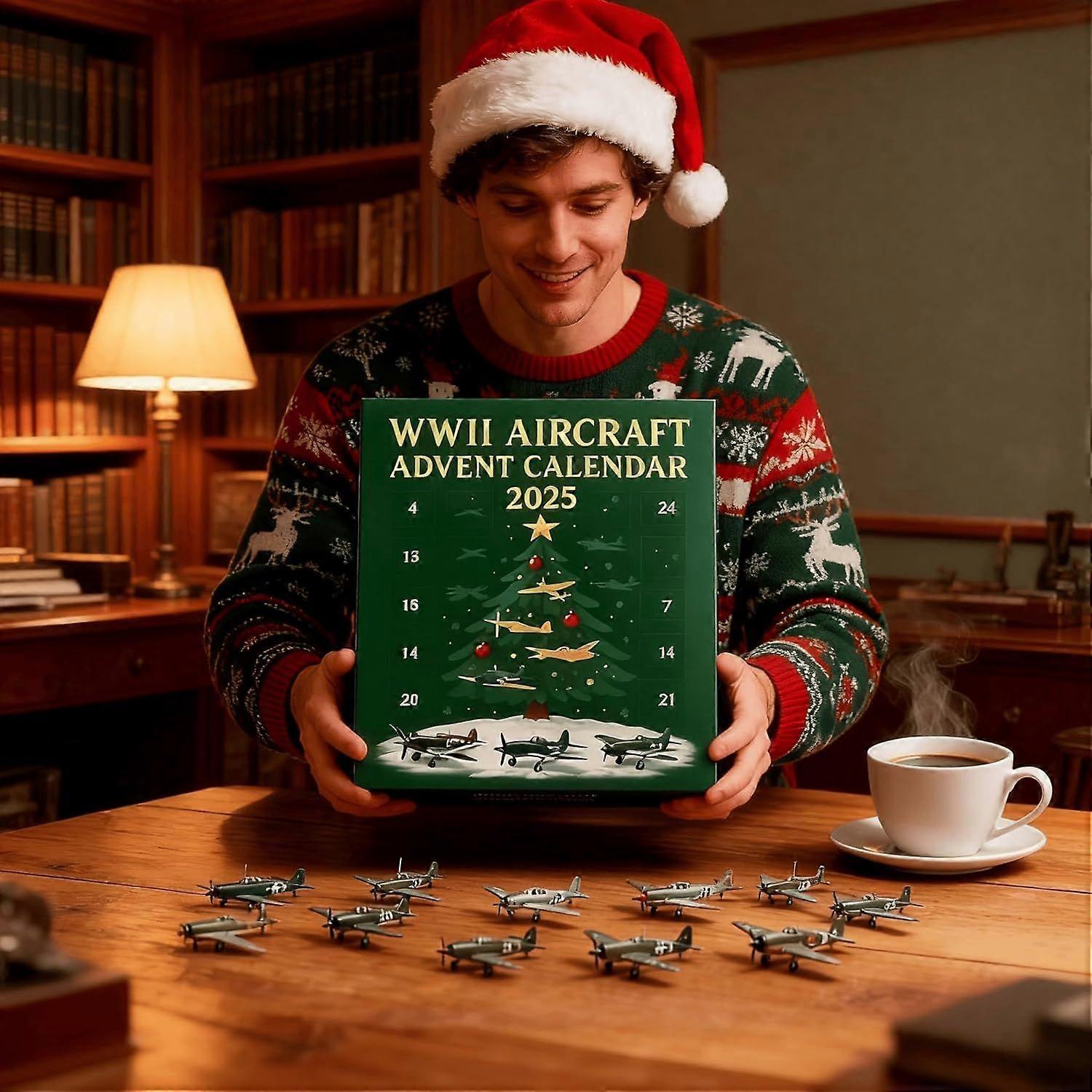 Aircraft Advent Calendar 2025,2D Acrylic Airplane Countdown Calendar ...