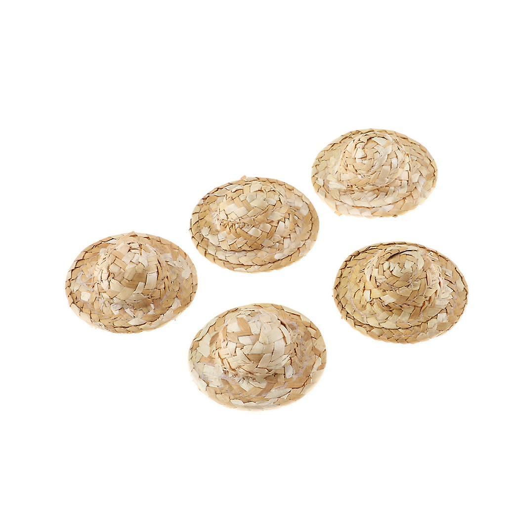 Miniature Hat Handicraft Toy - Miniature Straw Hat Hand Knitting Sunhat ...