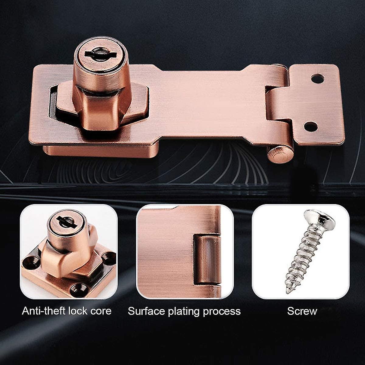 Drawer Cabinet Locks Padlock Hasp - Locking Hasp With Key Lock And ...