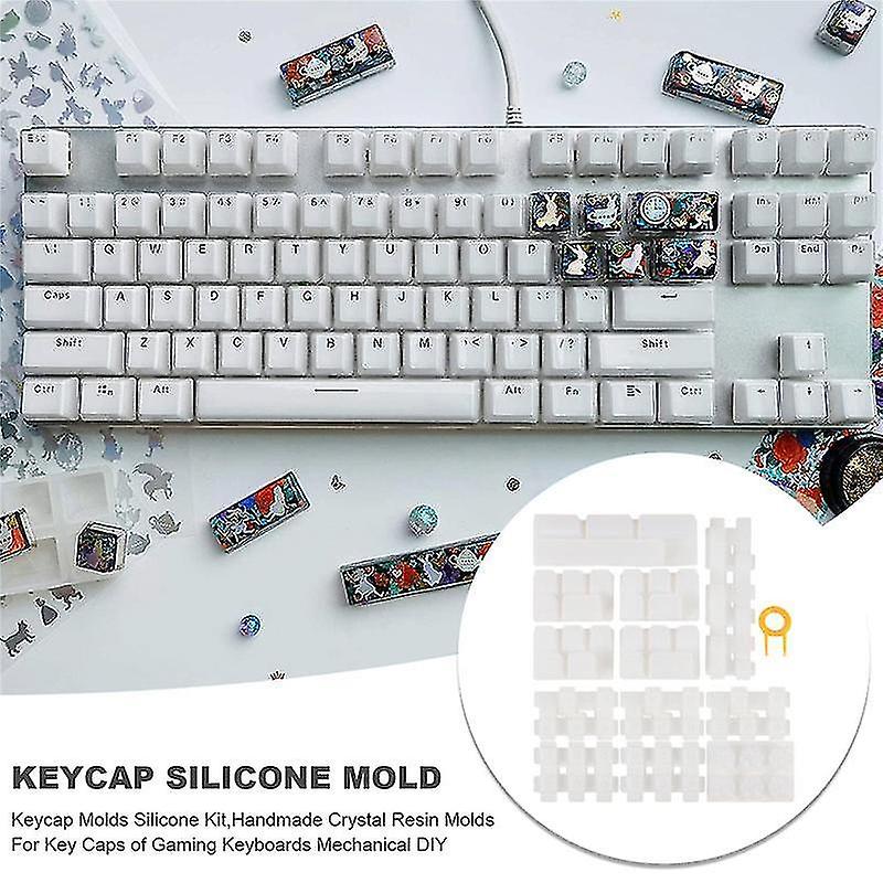 Keycap Molds Silicone Kit,handmade Crystal Resin Molds Compatible with ...