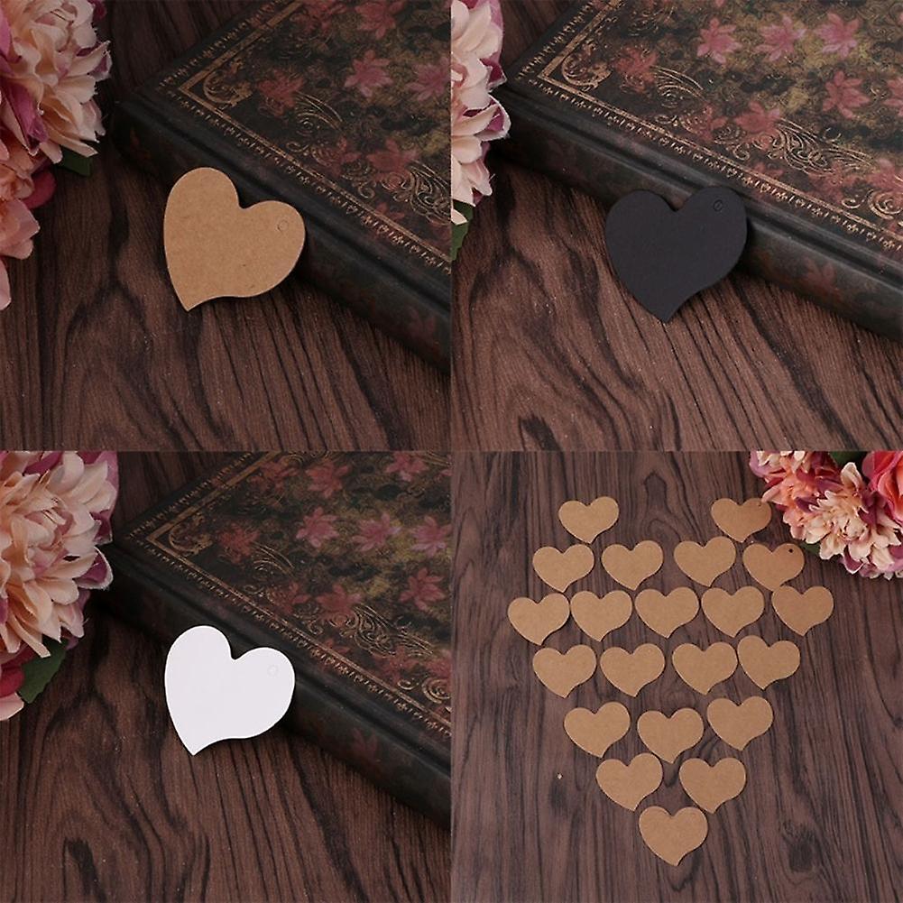 DIY Wave Edge Love Heart Gift Paper Label Price Hang Tags Wedding Party ...