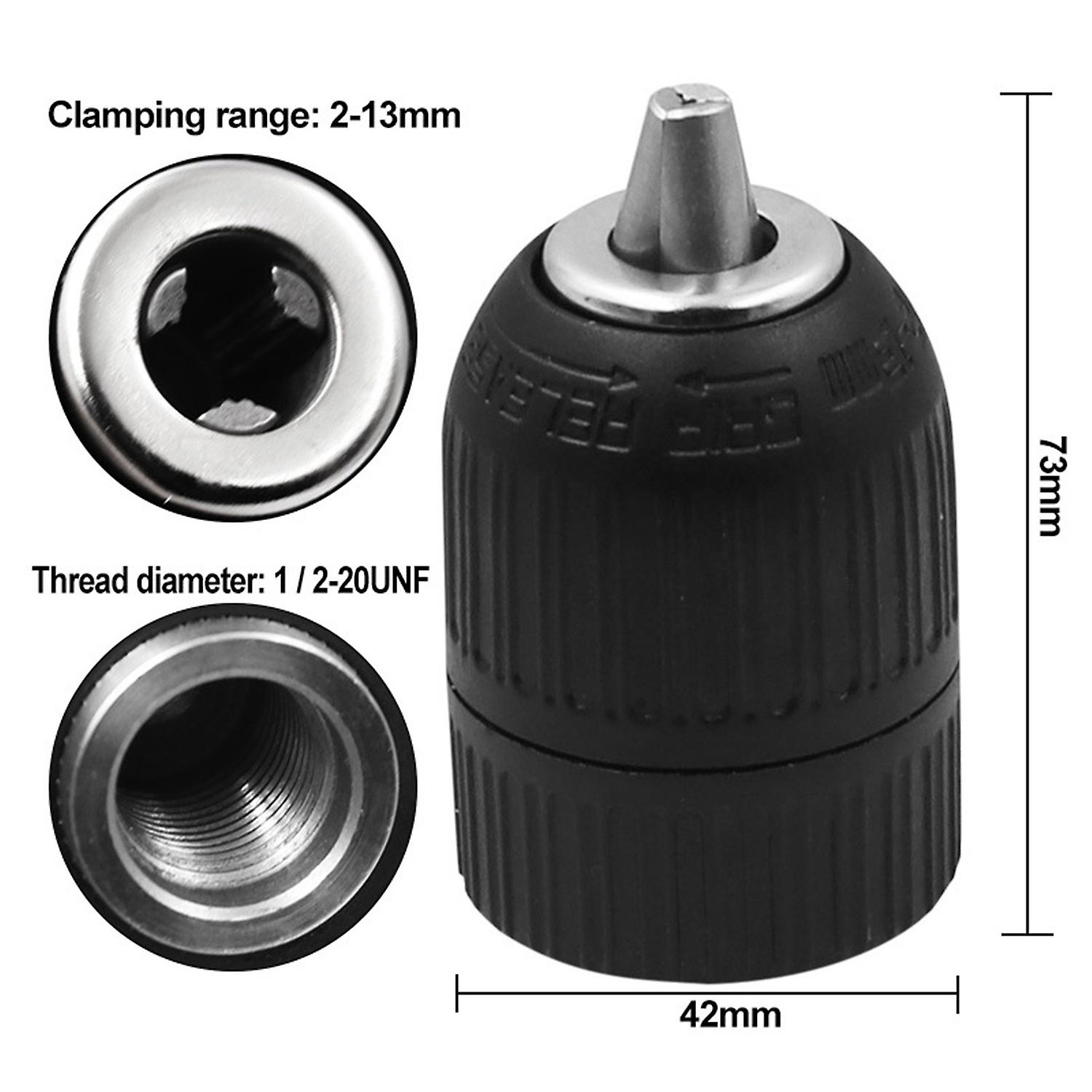 1 Set 2-13mm Drill Chuck Large Clamping Range Quick Replacement Self ...