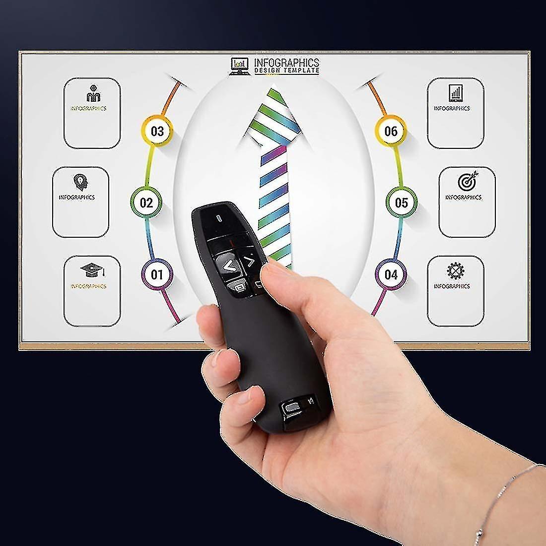 Logitech Wireless R400 Presenter, USB Receiver, Red Laser Pointer, 15m ...