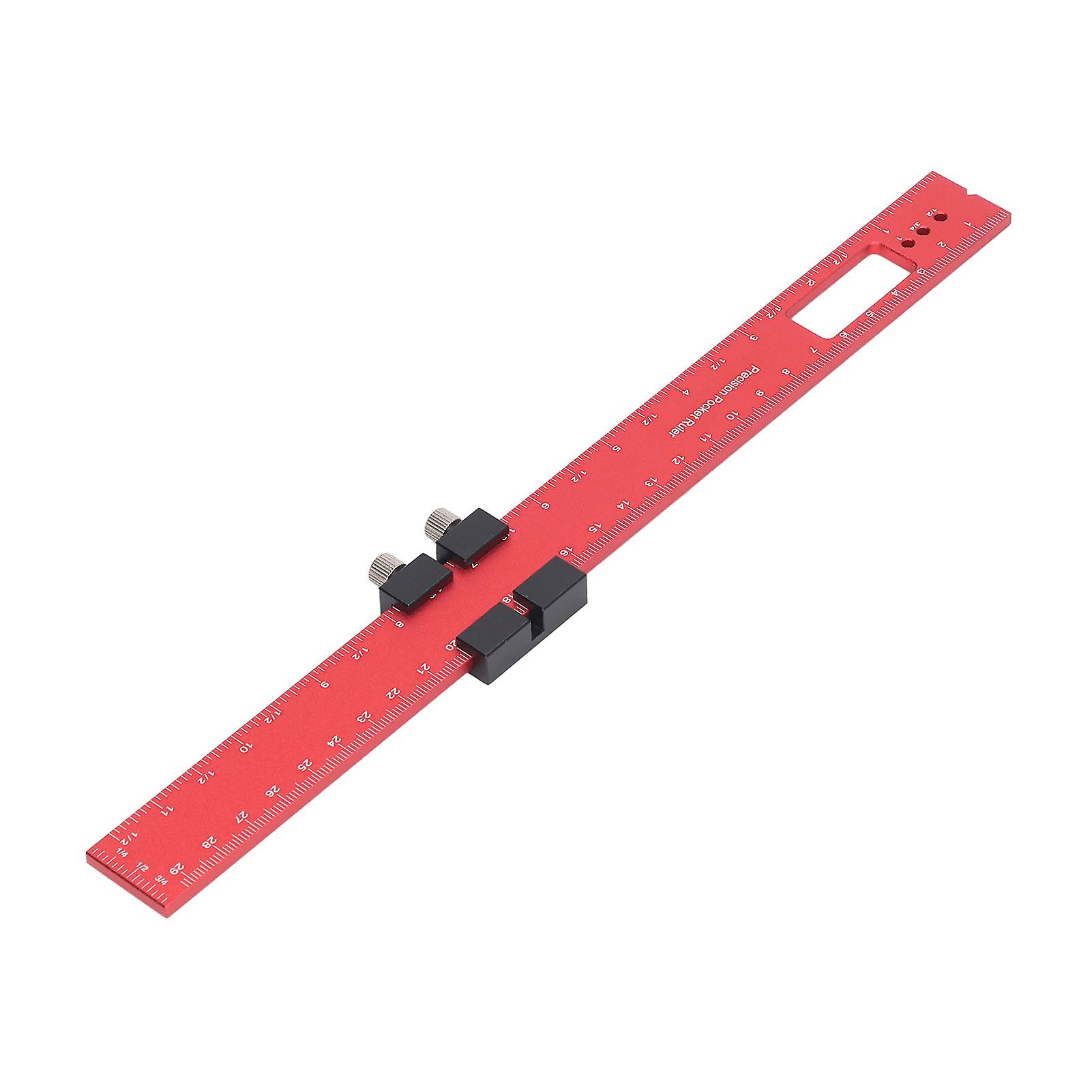 300mm Aluminum Alloy Woodworking Scribing Slide Stop Marking Ruler ...