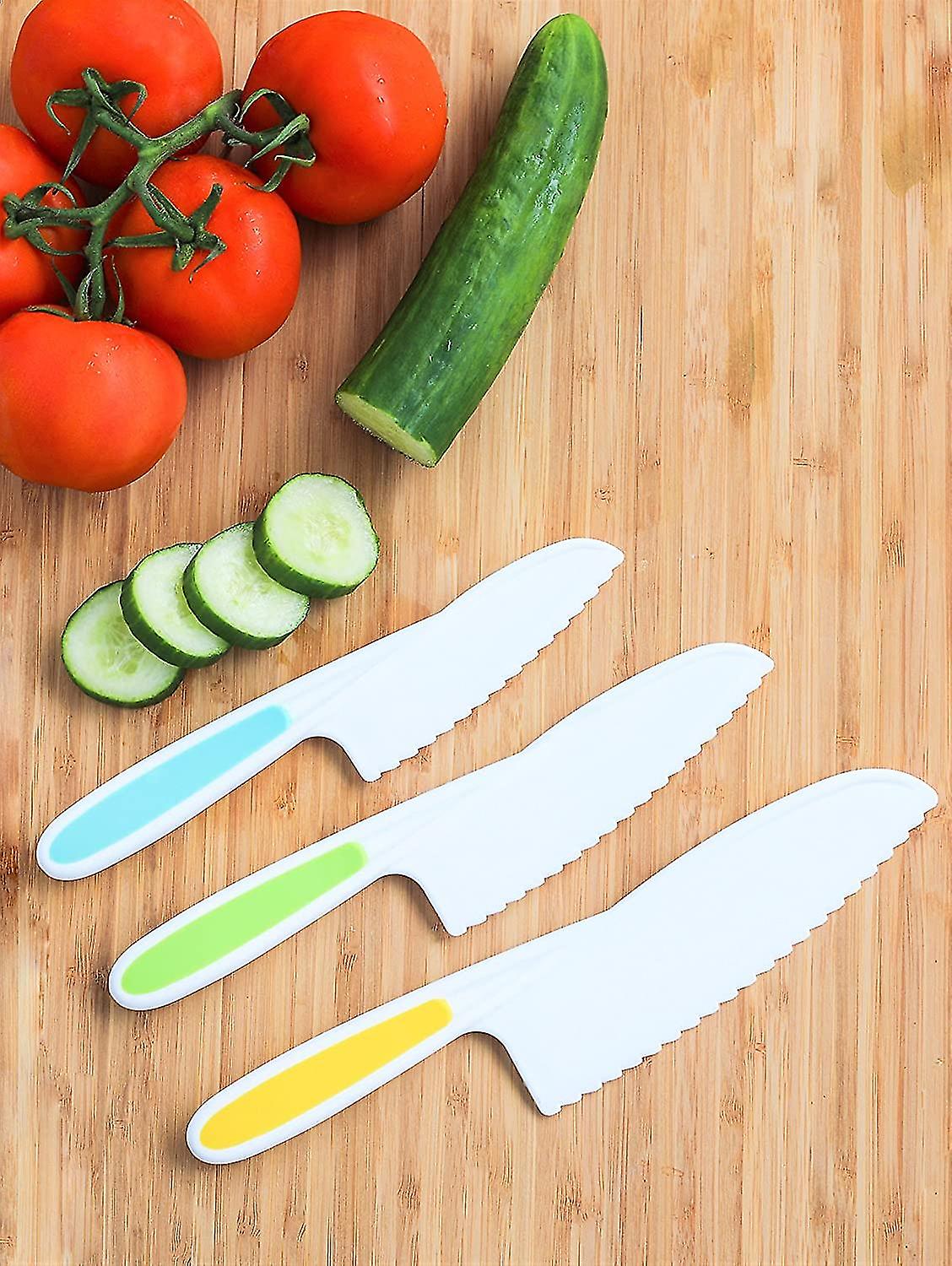 Tovla Jr. Knives For Kids 3-piece Nylon Kitchen Baking Knife Set ...