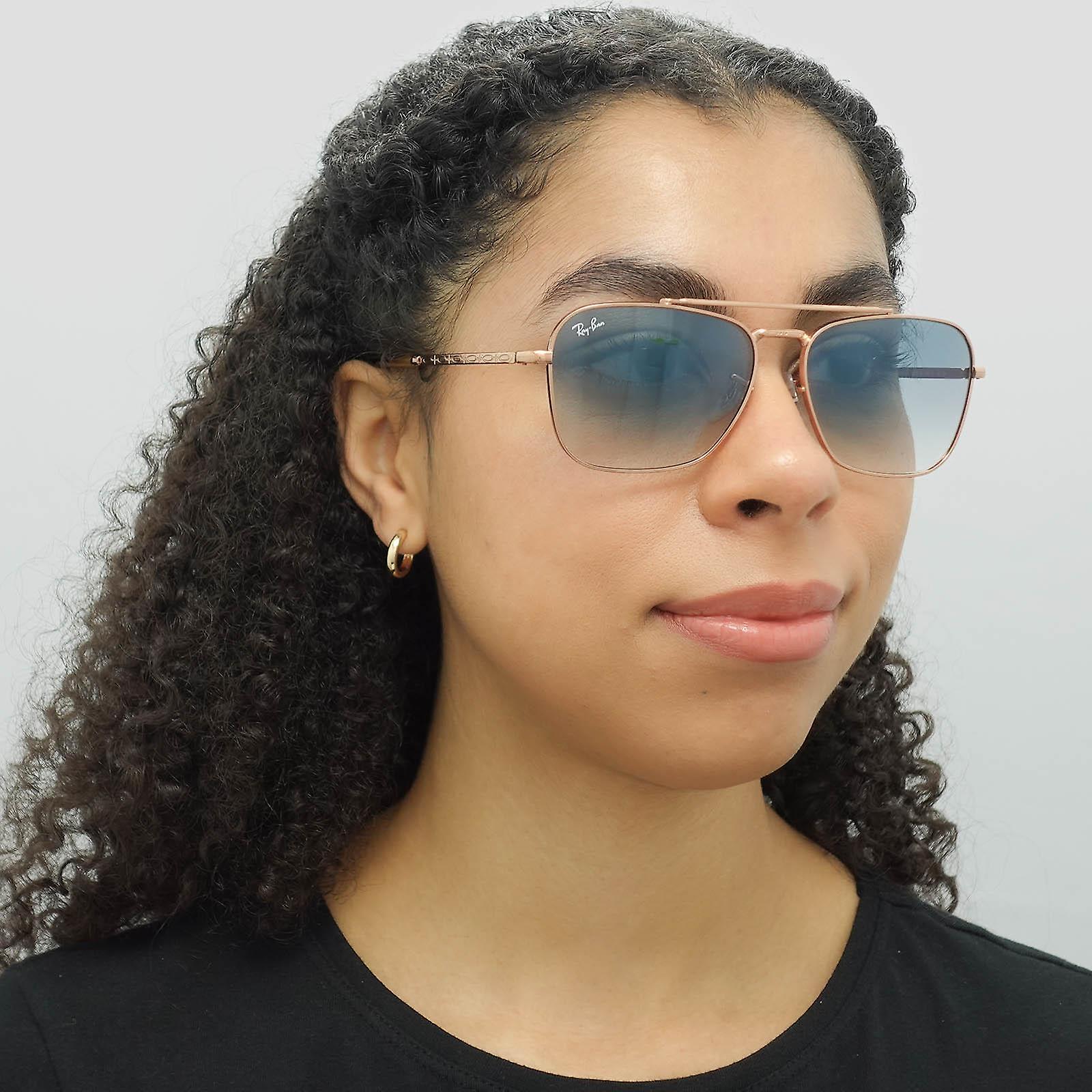 Ray-Ban Sunglasses RB3636 New Caravan 92023F Rose Gold Blue Gradient ...