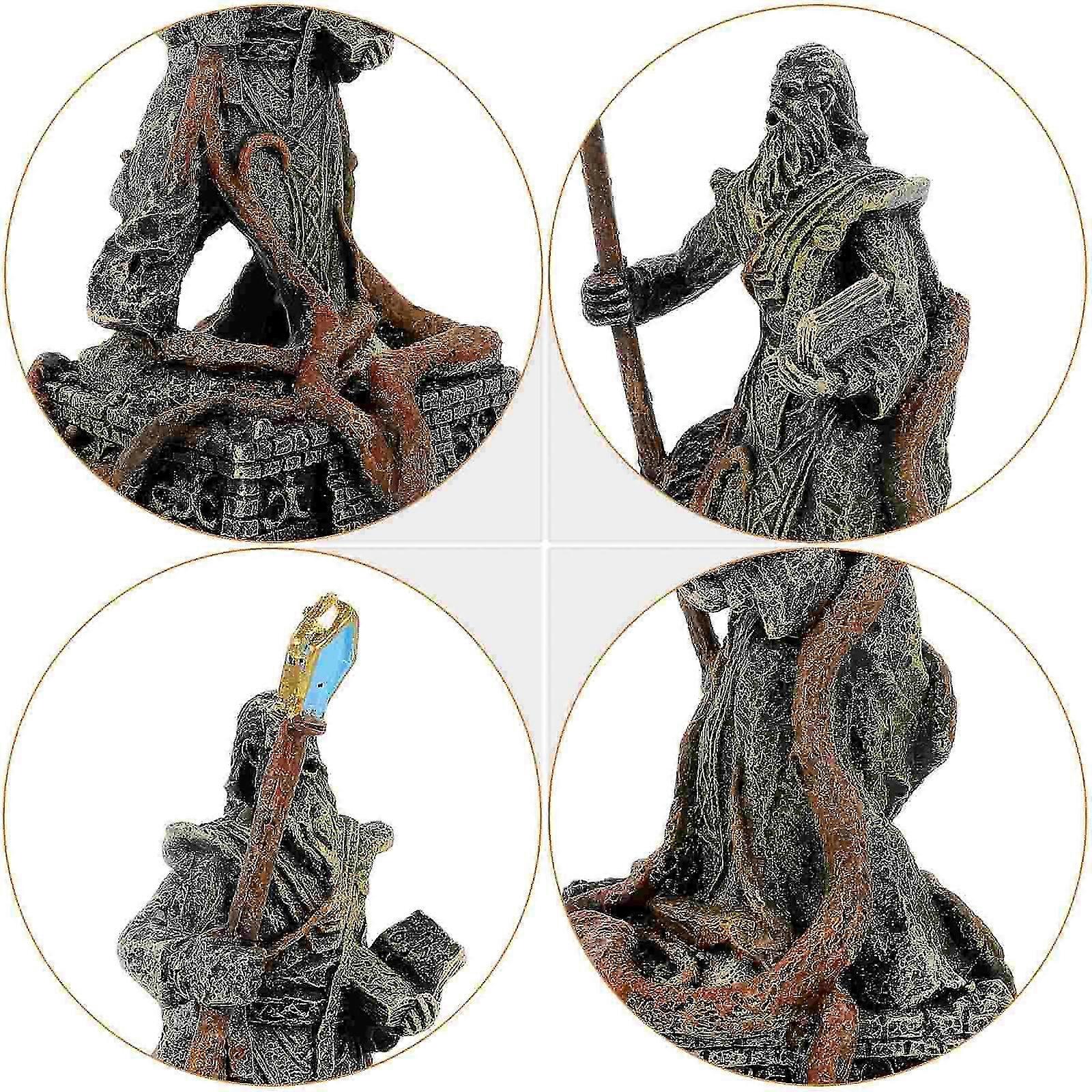 Poseidon Aquarium Decorations God of the Sea Fish Tank Resin Pharaoh ...