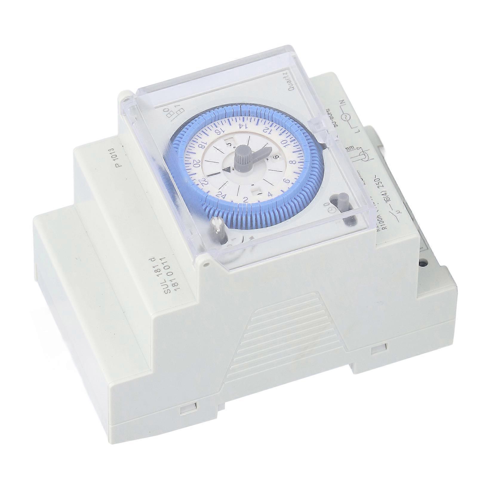 Mechanical Timer Switch 24 Hours Time Switch DIN Rail with Power ...