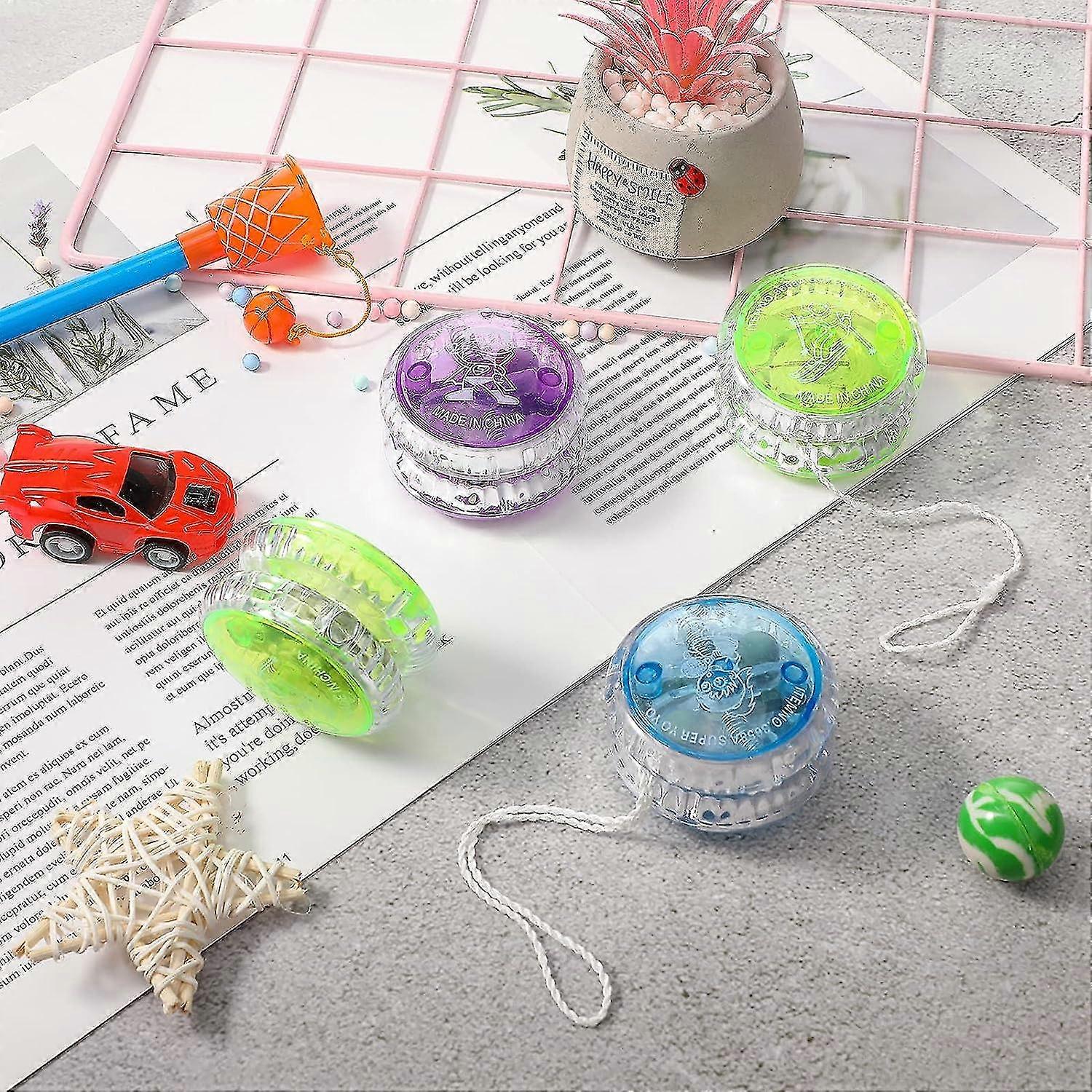 9 Pieces LED Light Yo-Yo Responsive Ball Bearing Yoyo Plastic ...