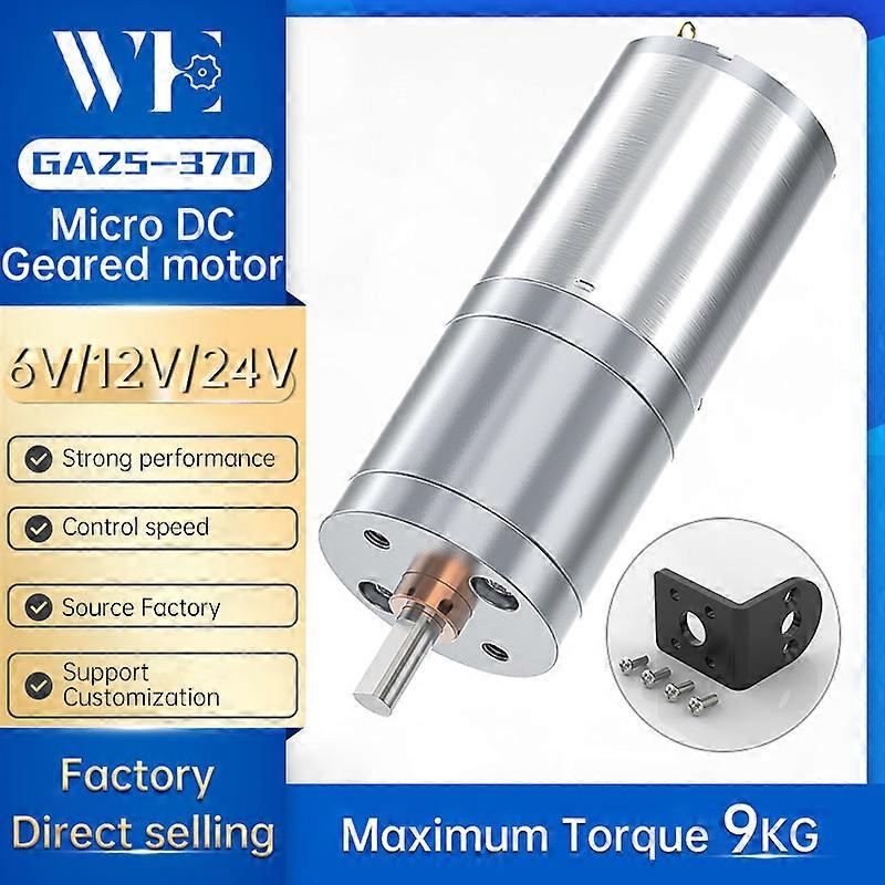 JGA25-370 Miniature DC Geared Motor 6V~12V 12RPM~1931RPM Miniature DC ...