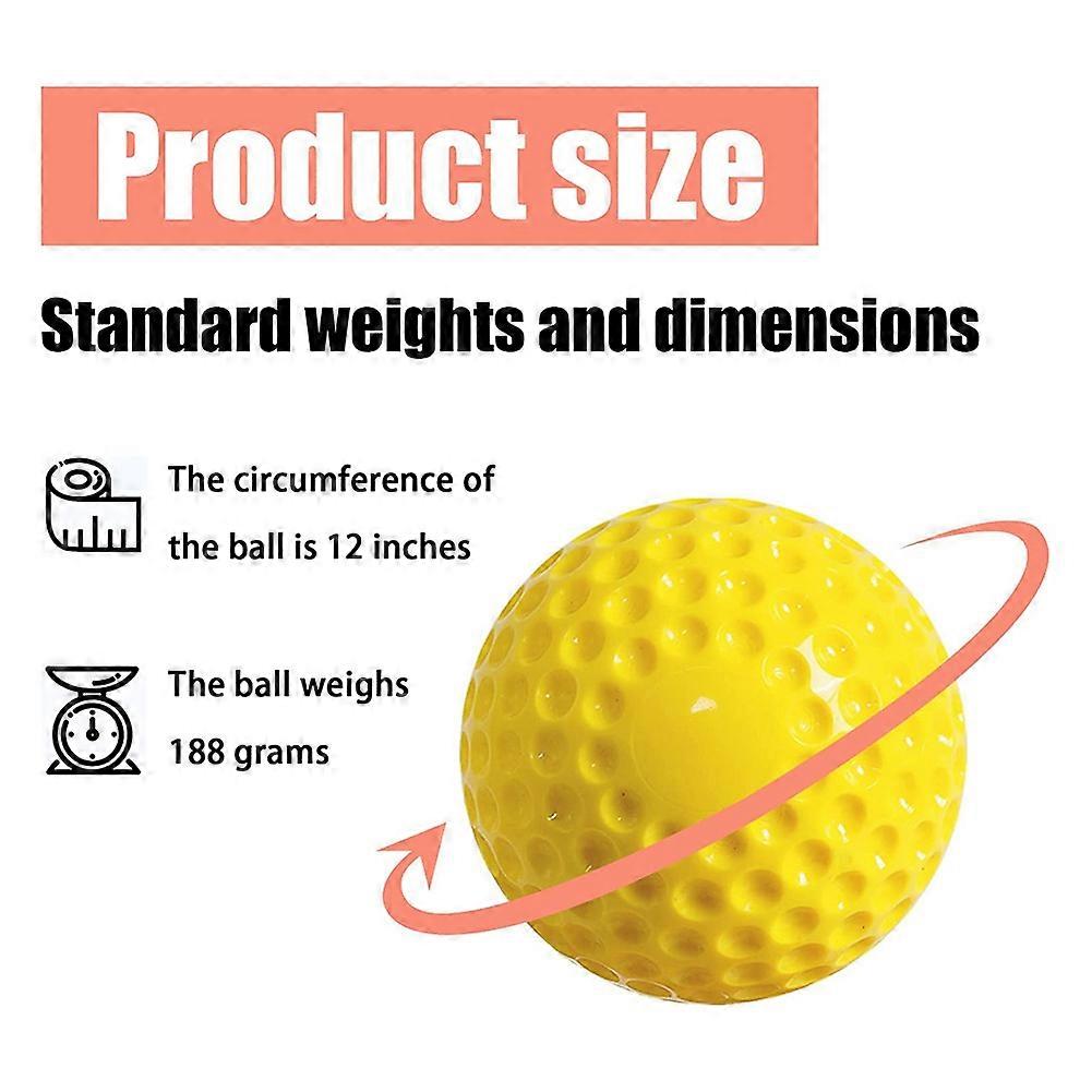 12 Pcs Pitching Machine Softballs Dimpled Softballs 12-Inch Pitching ...