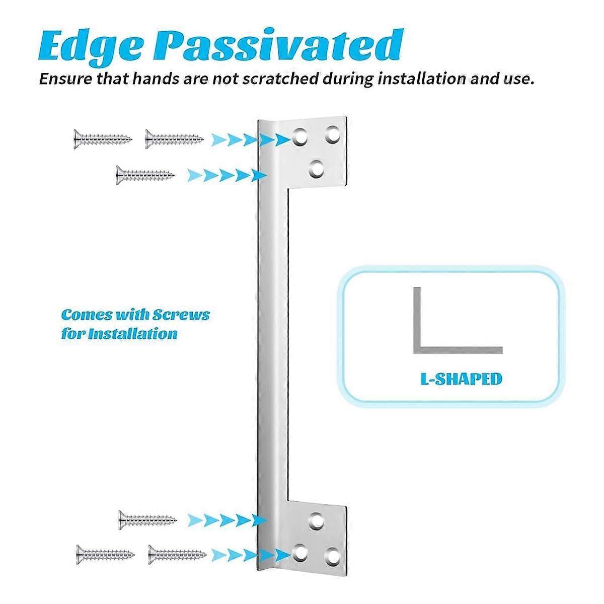 2 Pcs Door Latch Guard Plate Outswing Angle Latch Protector Door Latch ...