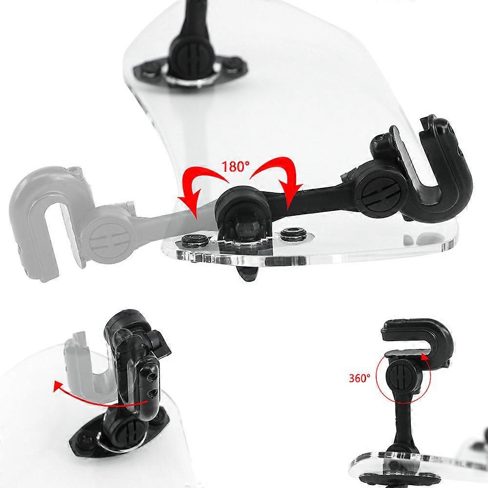 Motorcycle Universal windshield Clamp-On Variable Windscreen Spoiler ...