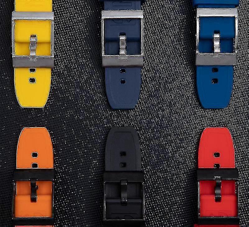Soft Nature Rubber Silicone Watch Band 20mm 22mm 24mm Colorful ...