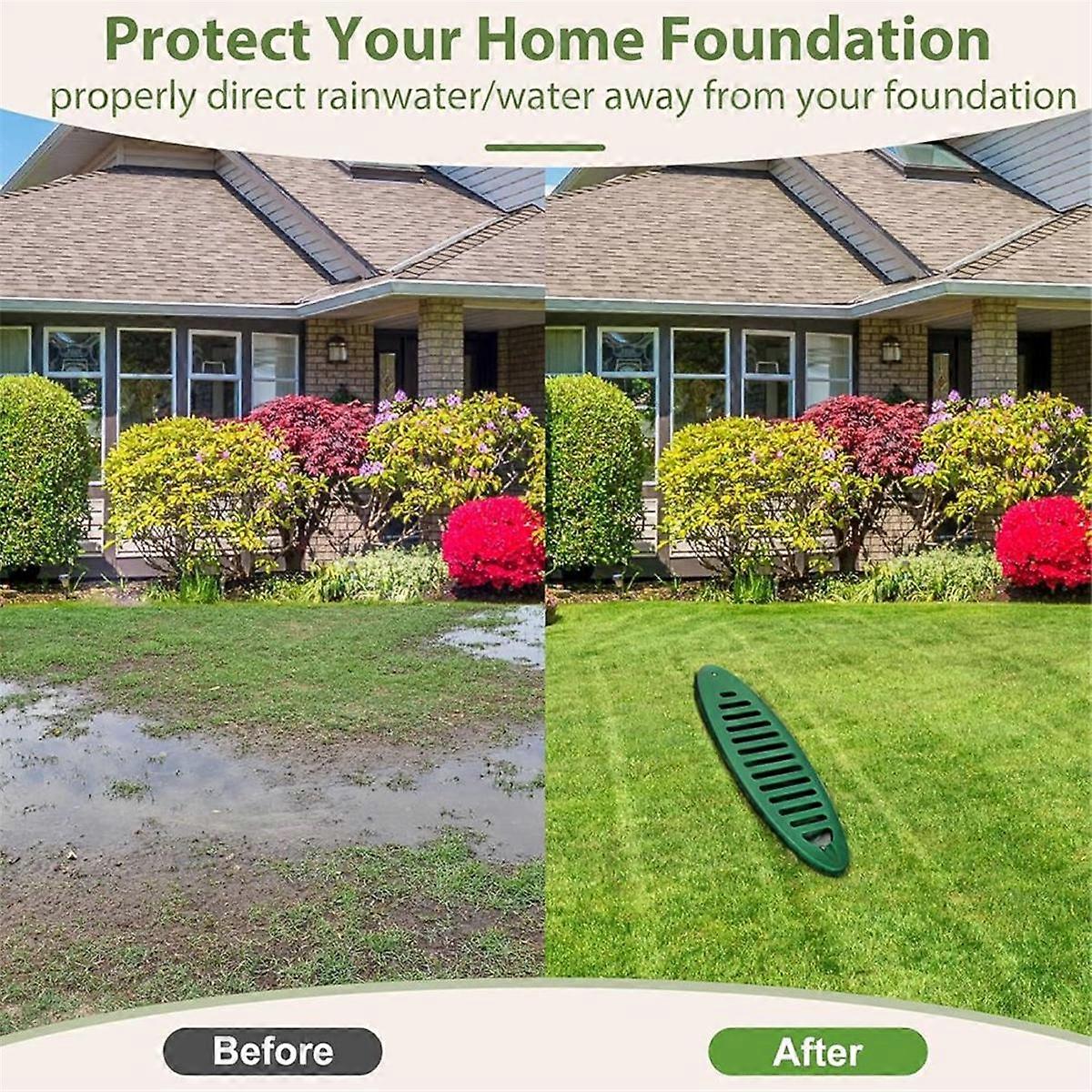 4Inch Angled Drainage Grate Yard Drain, Yard Drain Emitter Drainage ...