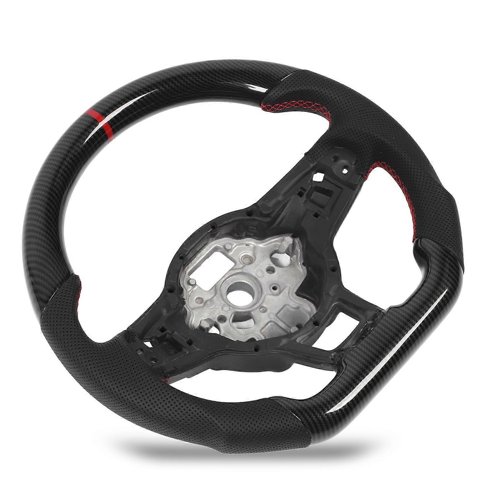 HydroDip Carbon Fiber Look Steering Wheel Perforated Leather Flat ...