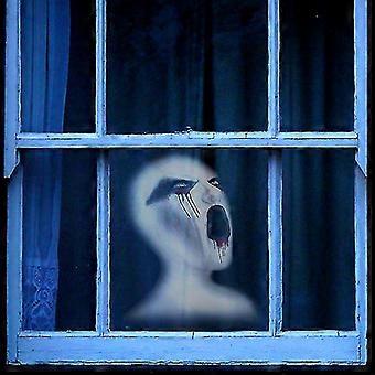 Halloween Ghost Window Stickers Horror Ghost Face Bathroom Glass Window ...