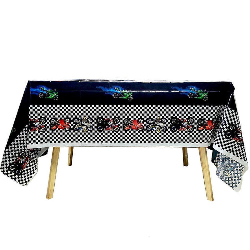 1pc Motorcycle Theme Party tablecloth table cover Plates cup Motocross ...