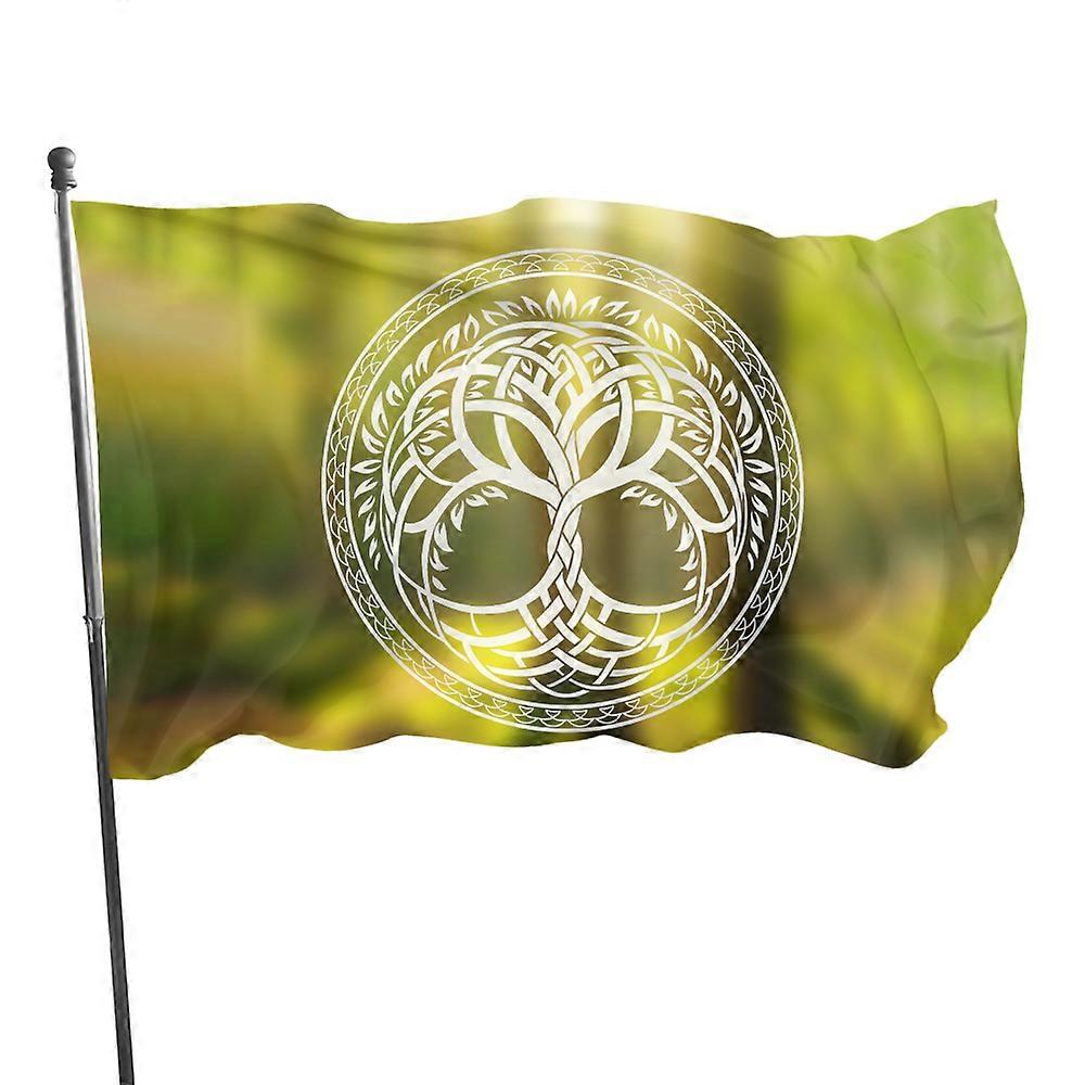Yggdrasil Tree Runes Flag Viking Tree of Life Flags Norse Mythology ...